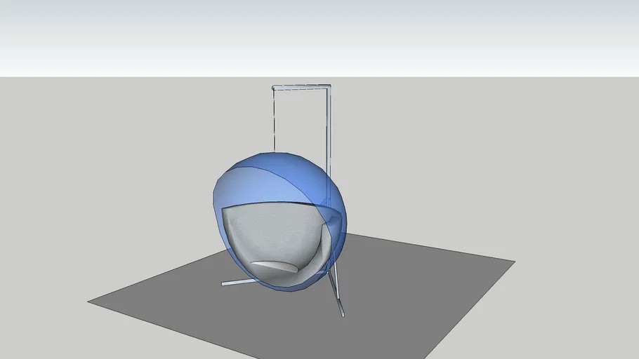Floating Glass Chair 3d model
