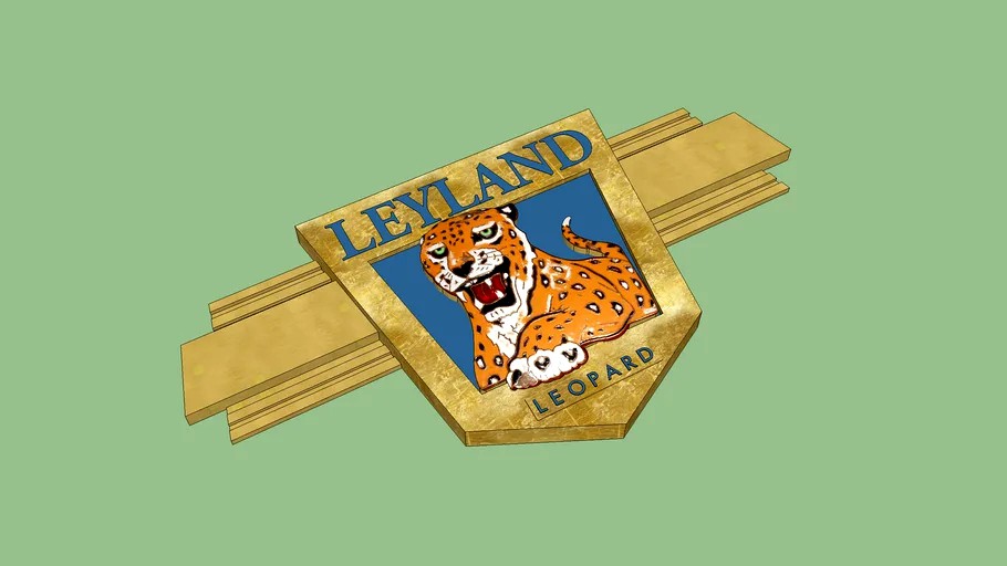 Leyland Leopard badge 3d model