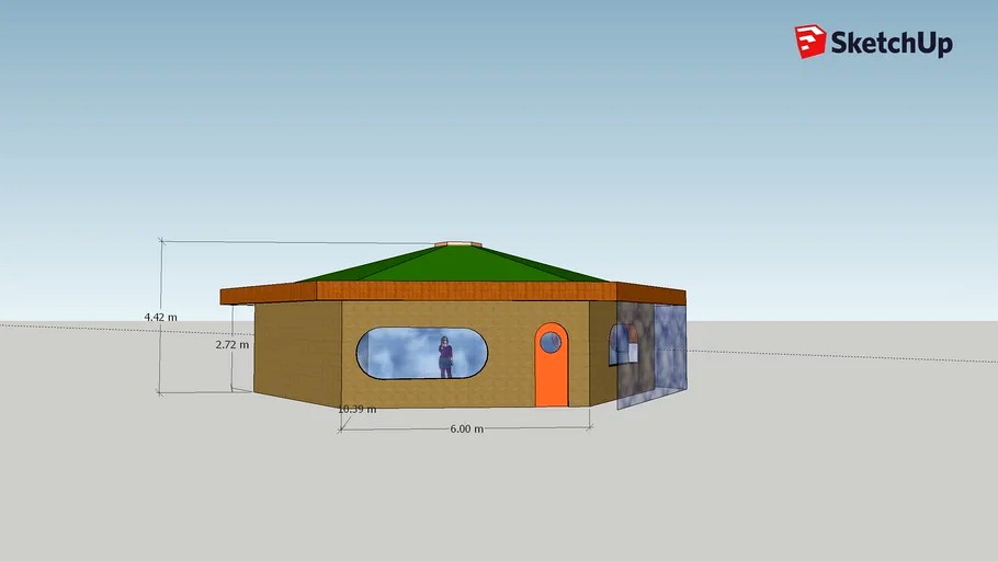 hexagon roundhouse 3d model