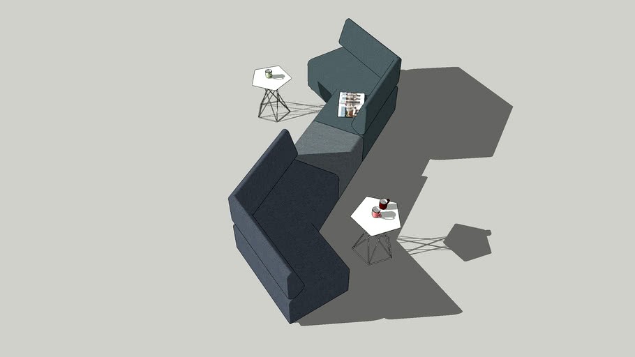 Seating elements - Team BSM 120 degree seating element 3d model