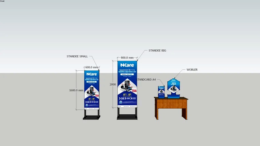 STANDEE BIG & STANDEE SMALL ] SETUP AT STORE - NGUYENTAI3D model