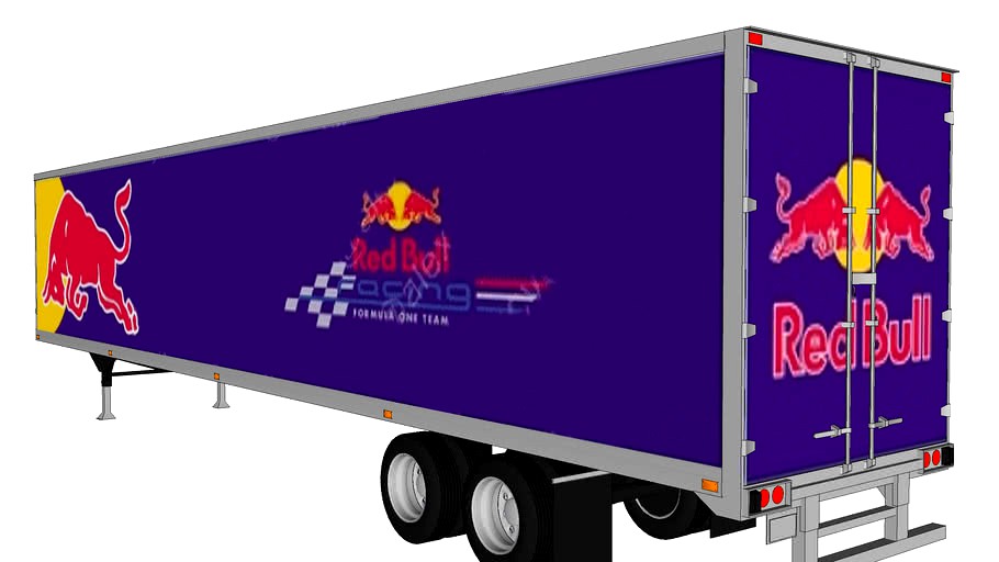 RED BULL Transport Trailer 3d model