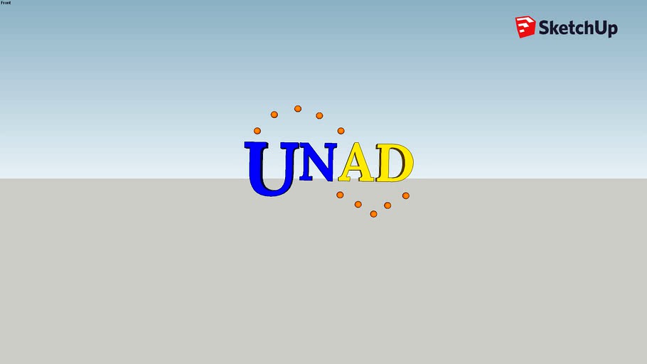 Logo Unad 3d model