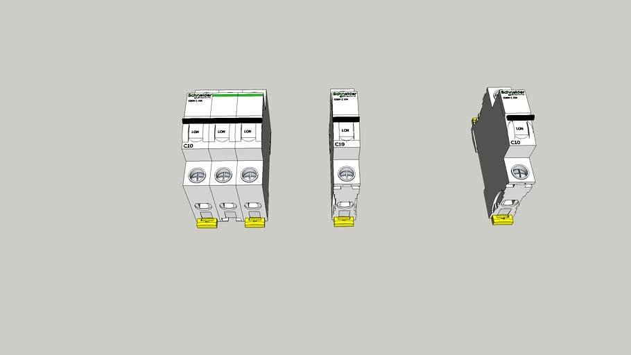 MCB (Miniature Circuit Breaker) 3d model