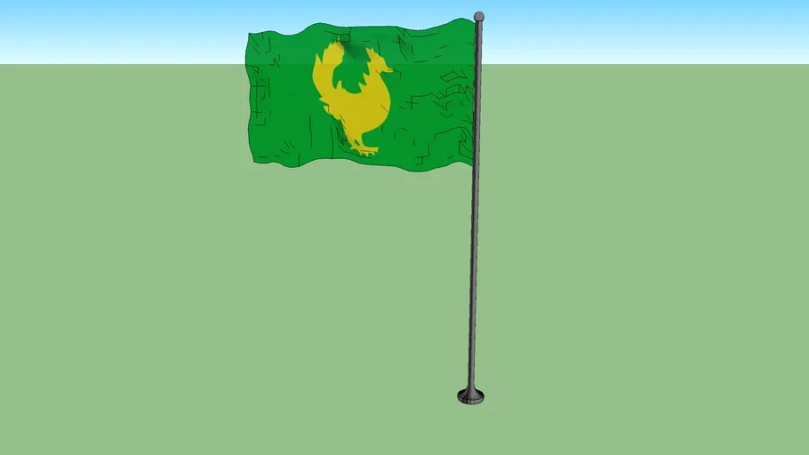 Flag of the Kingdom of Hanthawaddy (c. 1300-1500) 3d model
