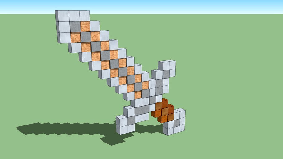 minecraft sword 3d model