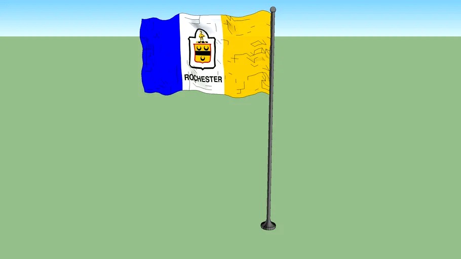 Flag of Rochester 3d model