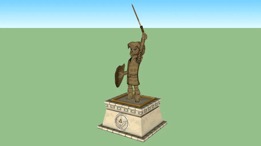 The Legend of Zelda The Wind Waker - Hero of Time Statue 3d model