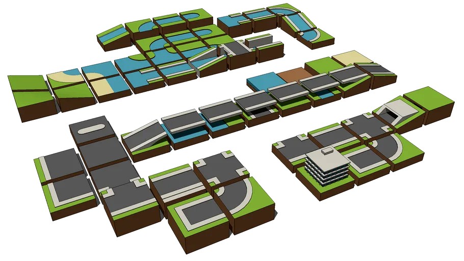 Modular Landscape Asset v2 3d model