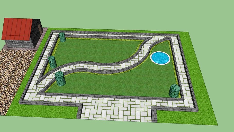 Garden Layout 3d model