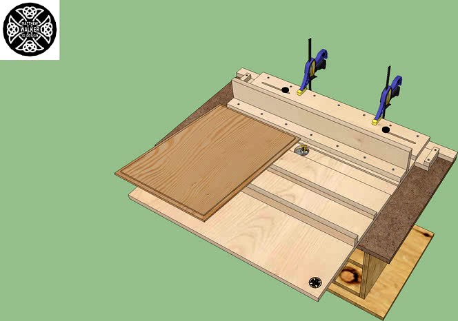 Raised Panel Jig for Router Table 3d model