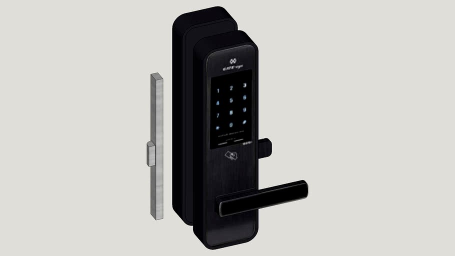 number door lock 3d model