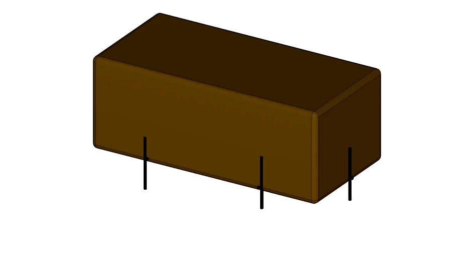 Puff Golden Retangular Menor - Iummi 3d model