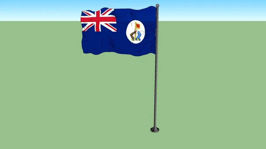 Flag of North Borneo (1948-1963) 3d model