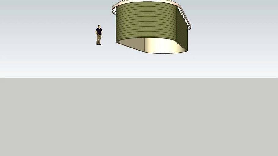 Circular Roof 3d model