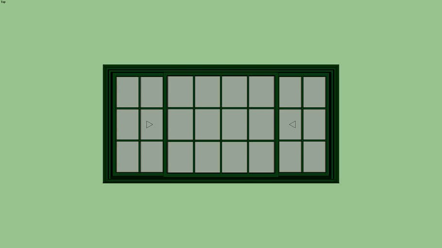 Ultimate Glider Triple Sash Window 3d model
