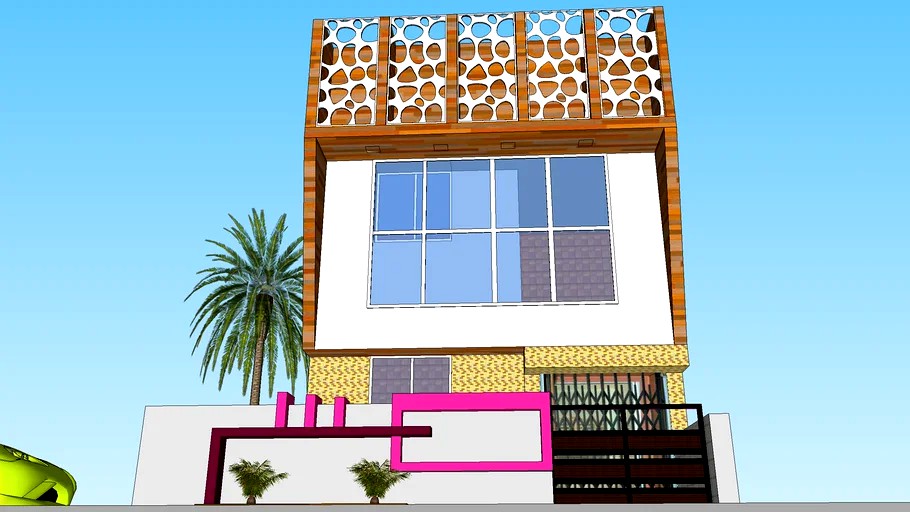 BUILDING ELEVATION GLASS ACP SHOP DESIGN FACADE AR_JAFARSHAH 3d model