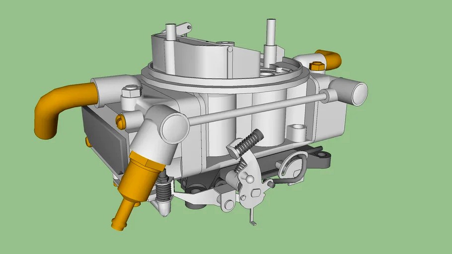 4180C carburetor used by Ford on their 302 V8 engine. 3d model