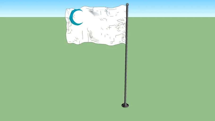 Flag of the Khanate of Khiva (1515-1920) 3d model