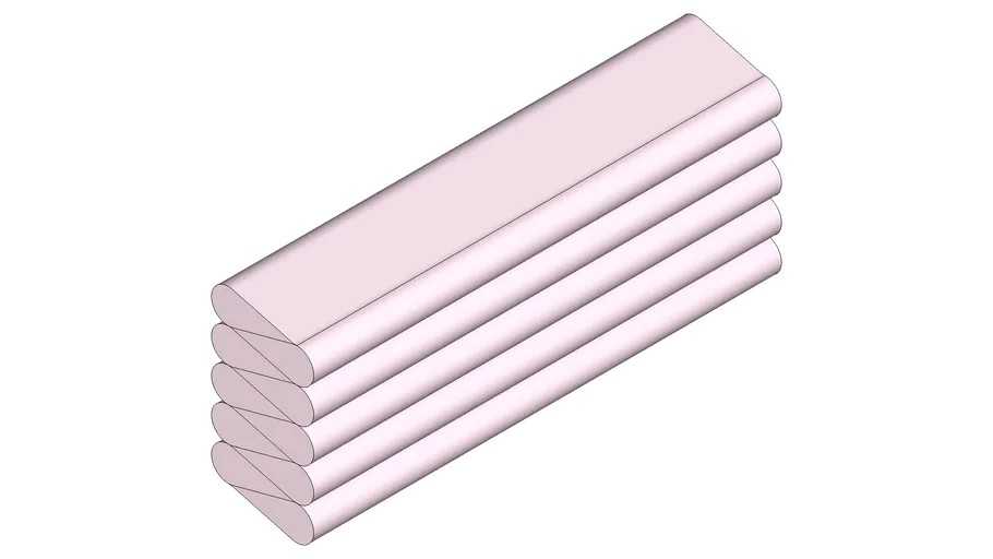Batt insulation symbol, the typical teardrop-in-2D look style 3d model