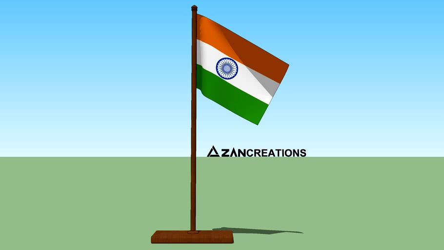 Indian Flag 3d model