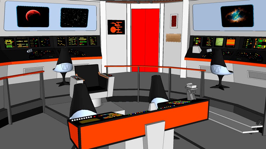 Star Trek TOS Enterprise Bridge 3d model