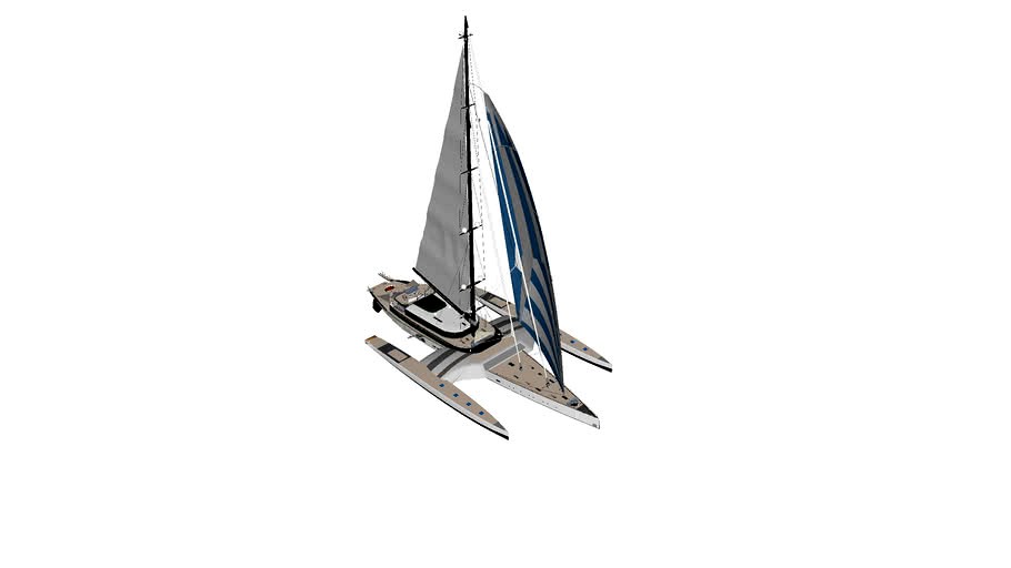 MULTI HULL TRIMARAN 3d model