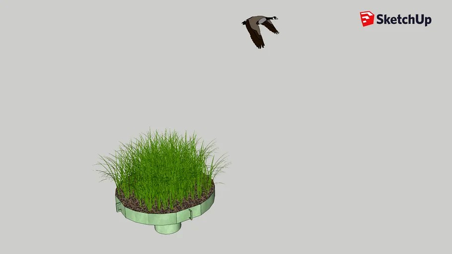 Floating wobble wetland 3d model