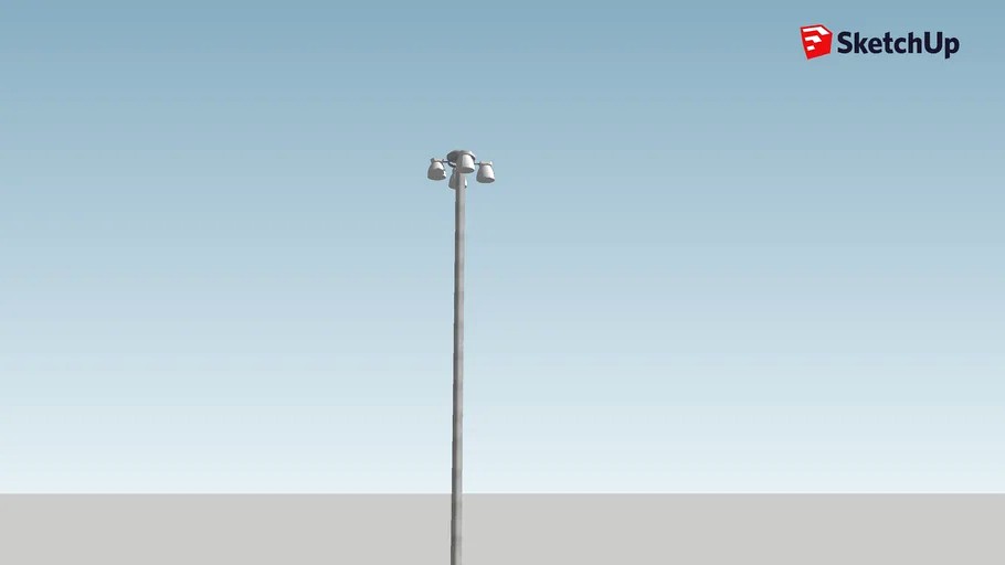 High mast tower light 3d model