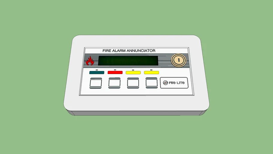 Fire-Lite LCD-40 fire alarm annunciator. 3d model