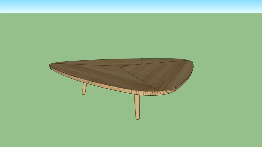 triangle coffee table 3d model