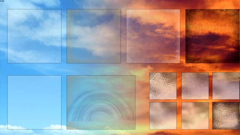 Vidros Glasses Vídrio UV Map Textures 3d model