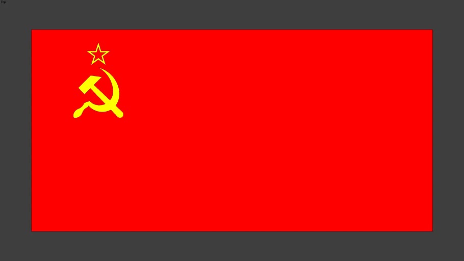 Flag of the Soviet Union (1955-1991) 3d model