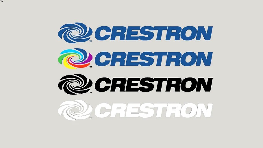 Crestron logo vector 3d model