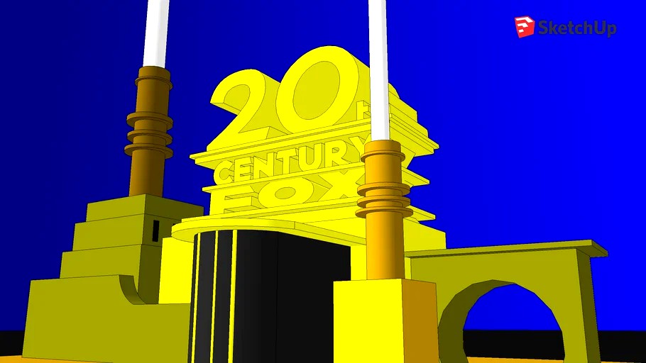 20th century fox logo 1935-1994] rare remake 3d model