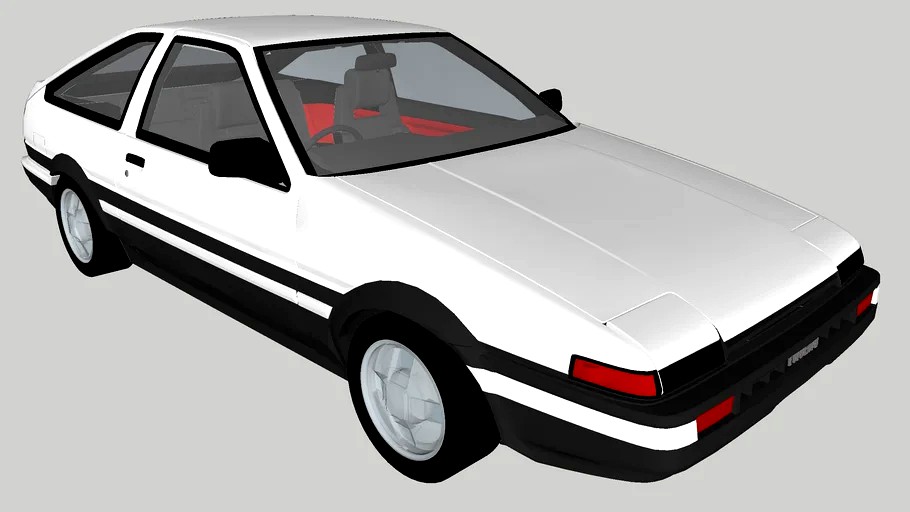 AE86 (20 Valve 4A-GE with OEM rims) 3d model