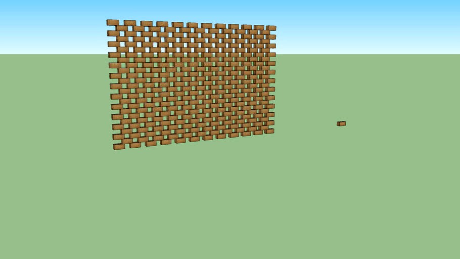 brick jali simple design 3d model