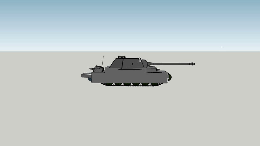 ww2 german multi turret tank 3d model