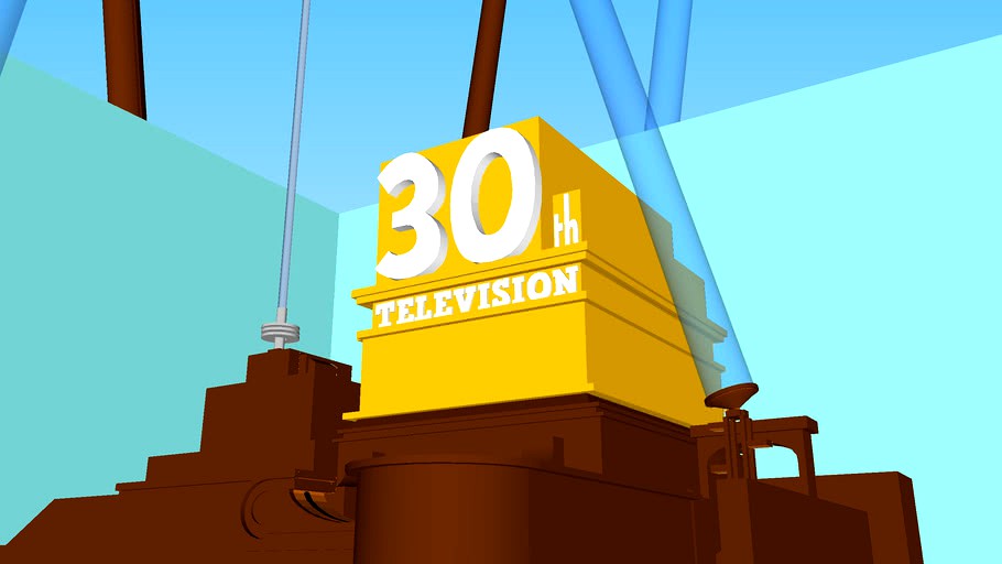 30th Television 1992 logo remake 3d model
