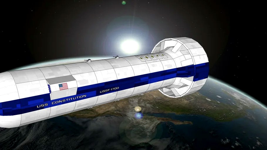 Realistic Starship 3d model