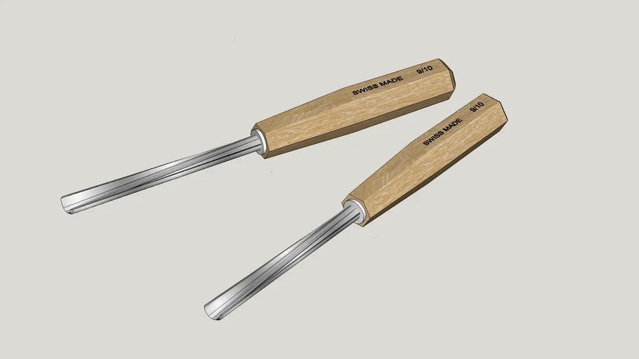 Gouge de sculpteur Pfeil wood carving gouge 3d model