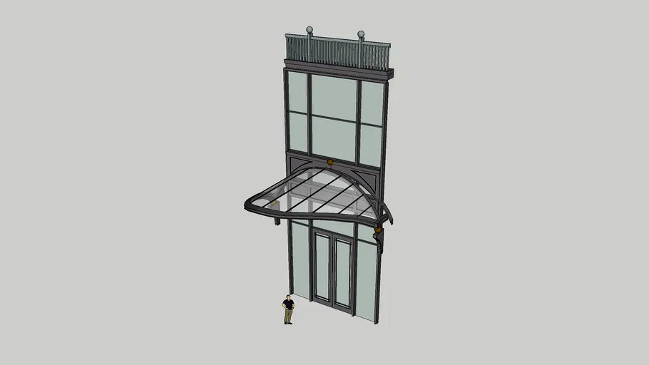 glass canopy 3d model