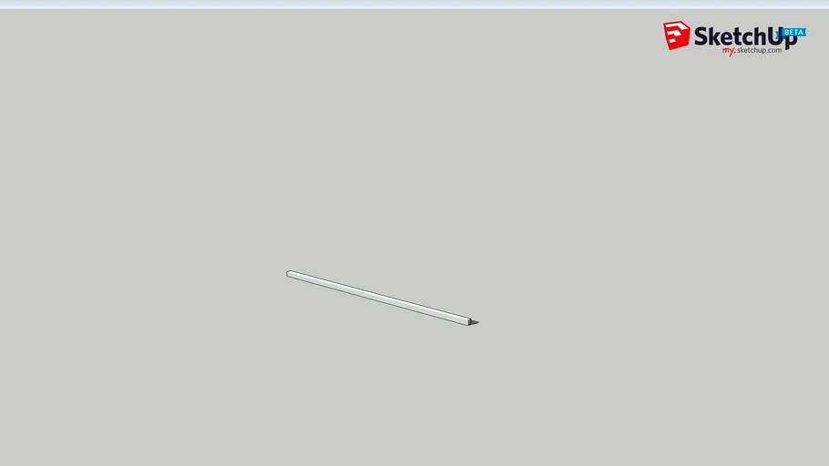 CONTINUOUS ROD SURFACE 1m MINIMAL - outdoor lighting ###Phased-out 3d model