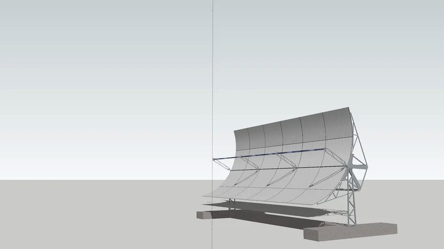 Parabolic Trough Solar Collector 3d model