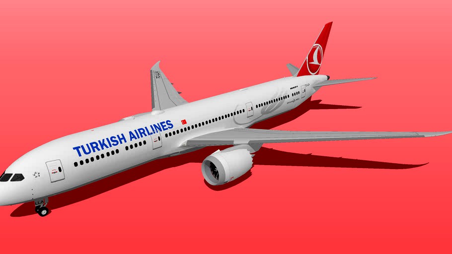 Turkish Airlines Türk Hava Yolları Boeing 787-9F2 TC-LLA] 3d model