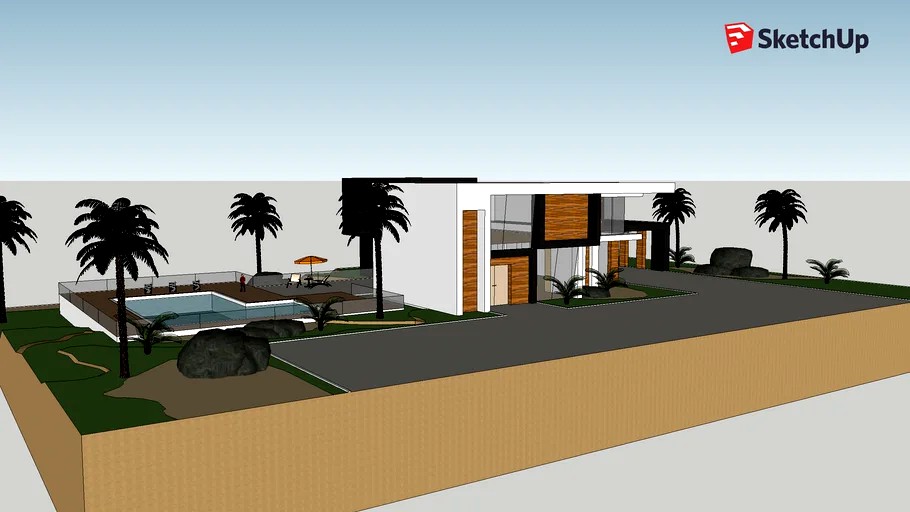 Simple Modern House 3d model