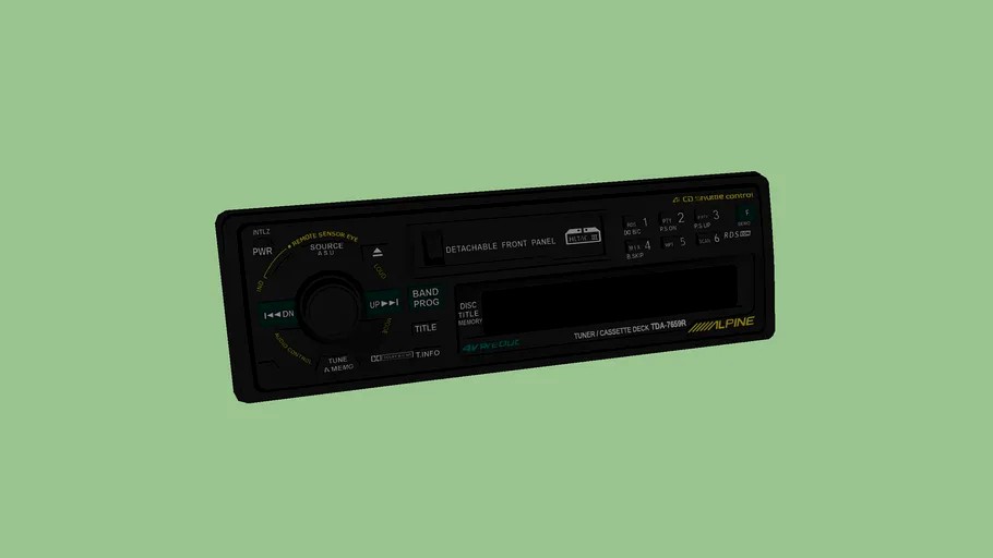 Alpine head unit cassette 3d model
