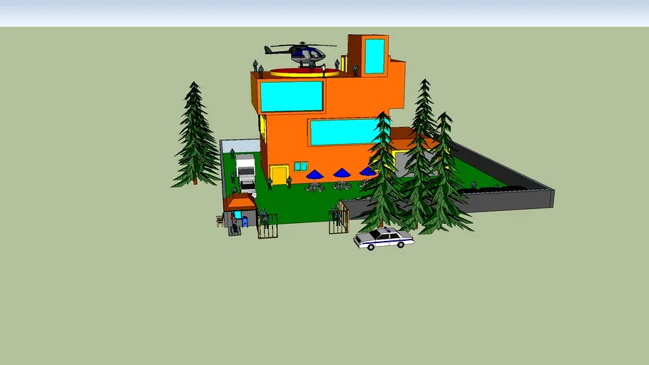 mafia house /army 3d model