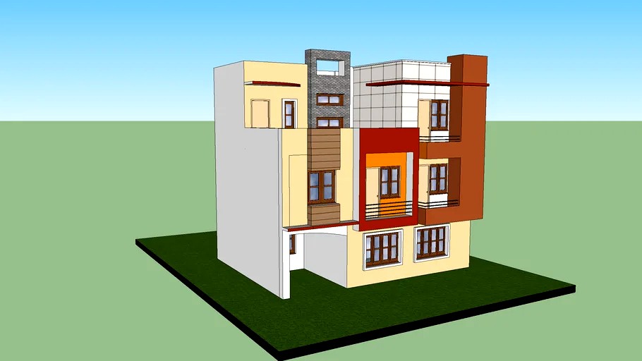 Nepali Modern Building 3d model