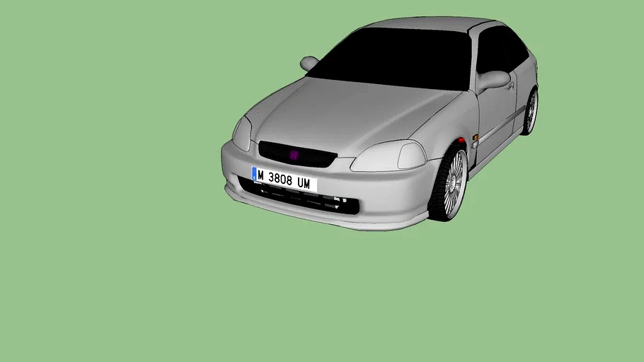 civic ek3 modified 3d model